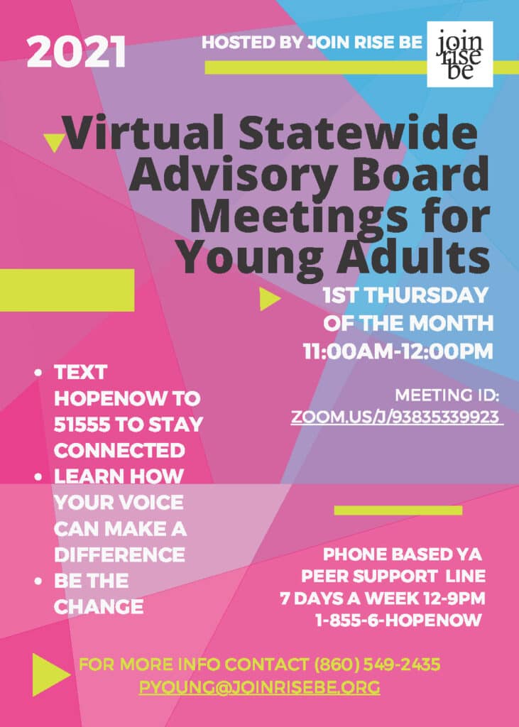 Virtual Statewide Advisory Board Meetings for Young Adults First ...
